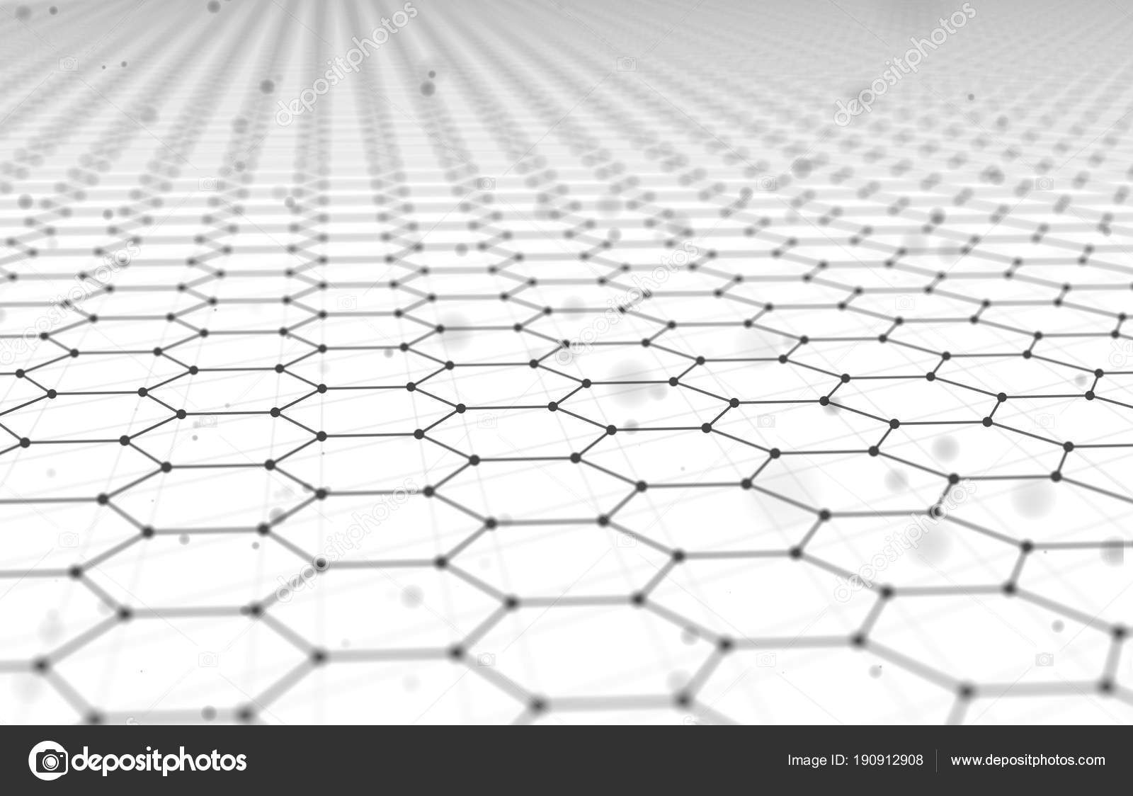 Futuristic Hexagon Pattern Abstract Background. 3d Render Illustration ...