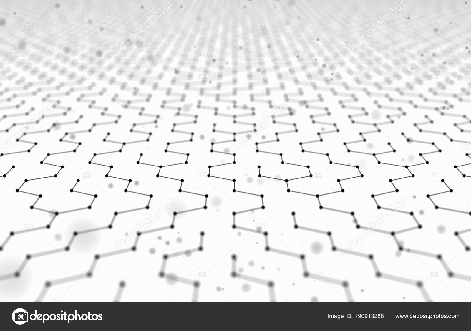 Futuristic Hexagon Pattern Abstract Background. 3d Render Illustration ...