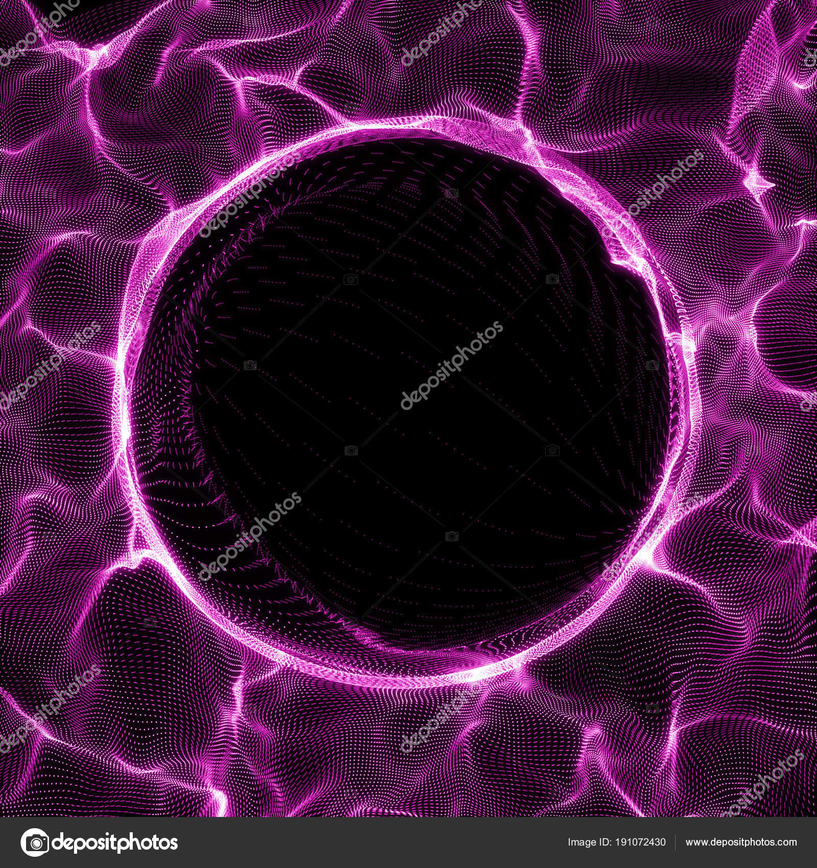 Futuristic Background. Lightning vortex background. 3D render ...