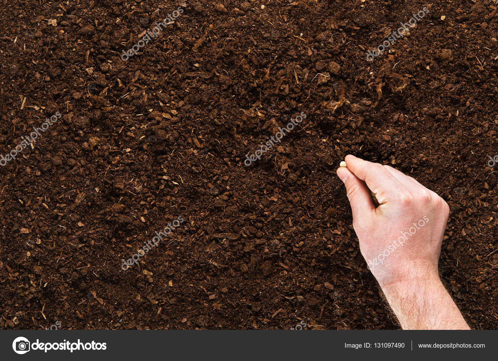 Fertile garden soil texture background top view Stock Photo by ...