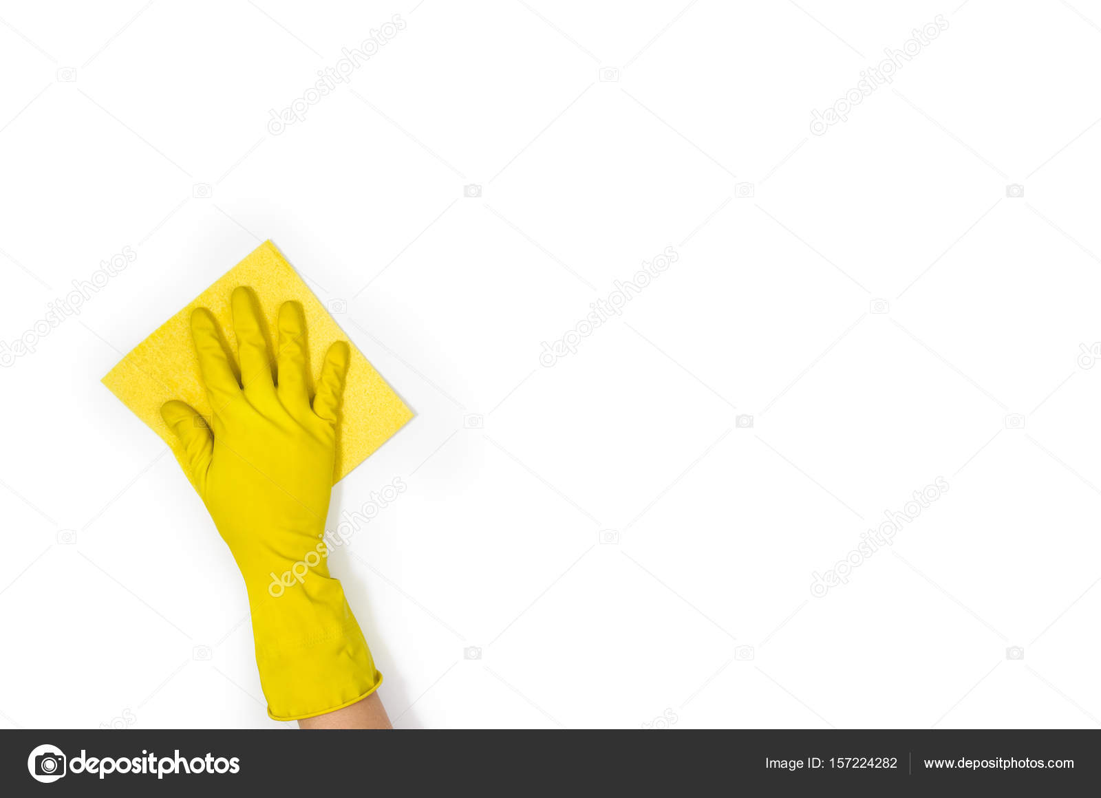 Womans hand cleaning isolated on white background Stock Photo by ...