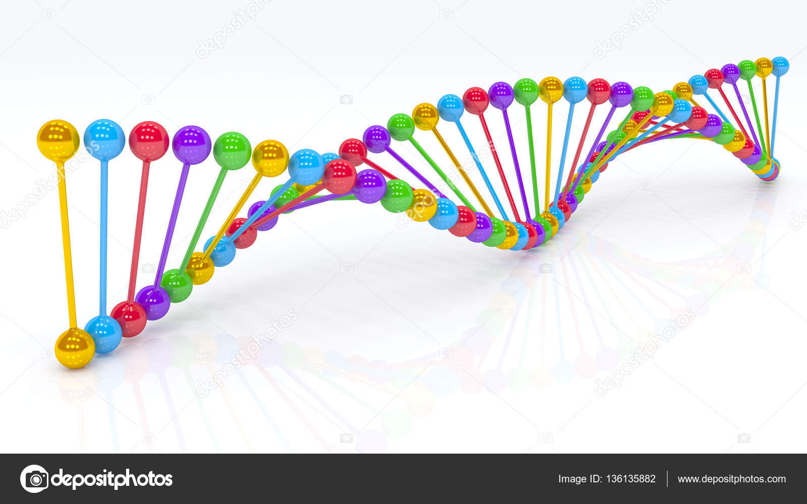 Secuencia de color de ADN 3D — Foto de stock #136135882 © onxajans ...