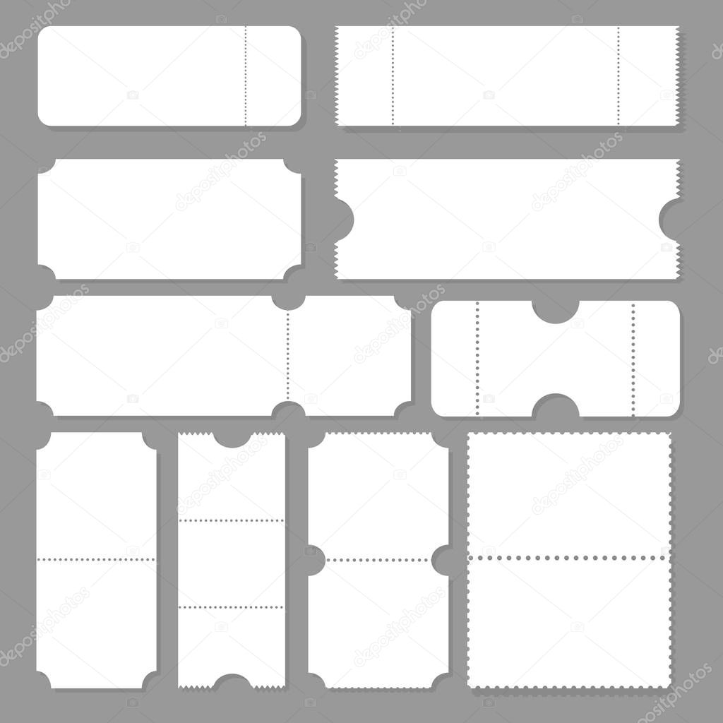 Plantilla de ticket en blanco. Entradas de concierto del festival ...