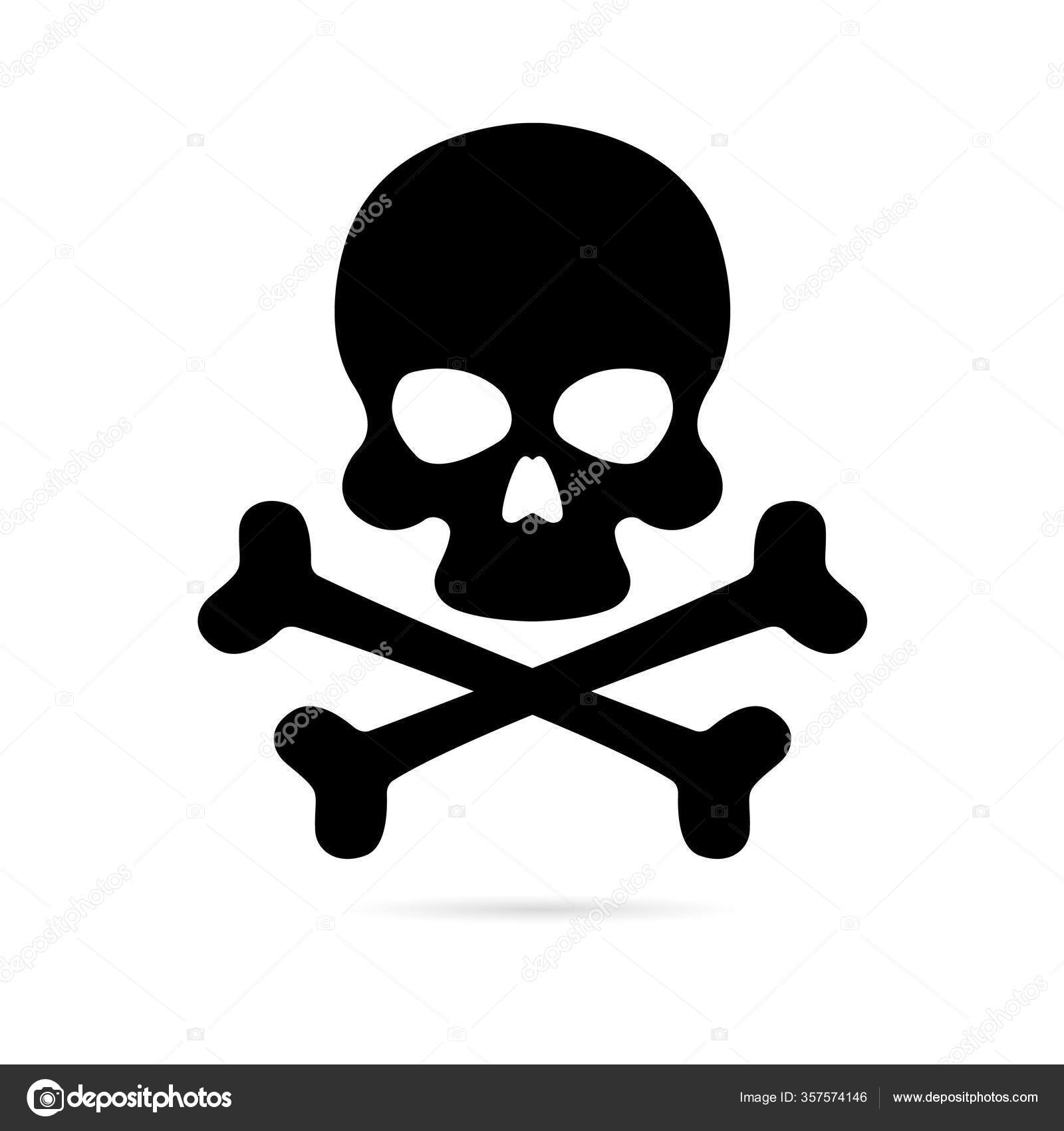 Poison Skull Logo Skull And Crossbones Stock Vector Image: 71361267