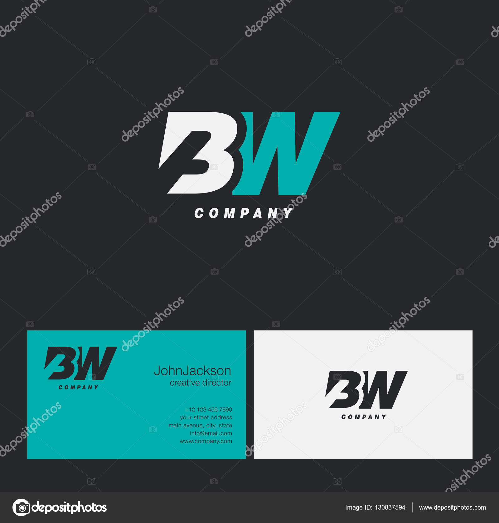 B & W Letter Logo Stock Vector Image by ©brainbistro #130837594