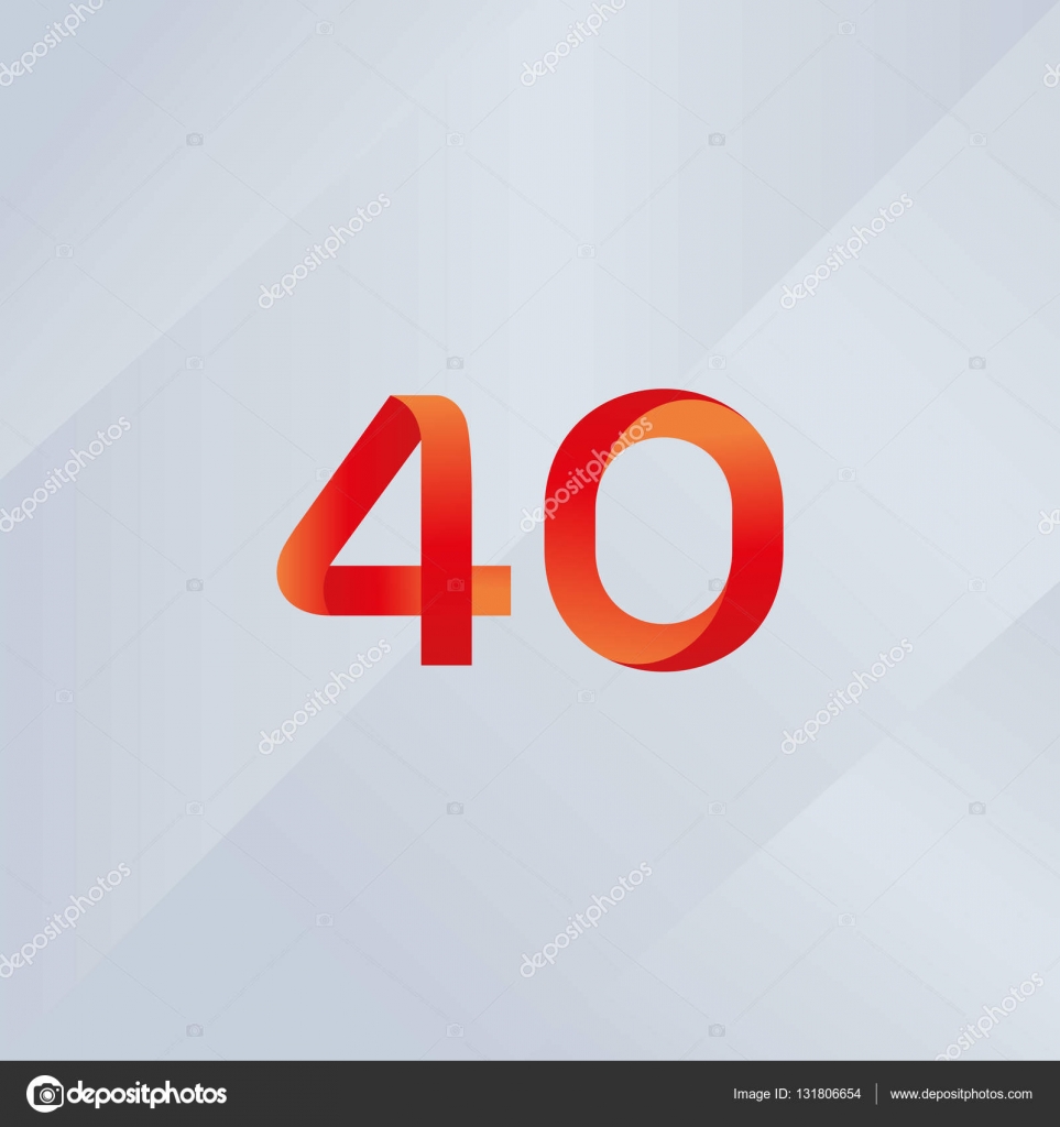 40 numéro Logo Icône image vectorielle par brainbistro © Illustration ...