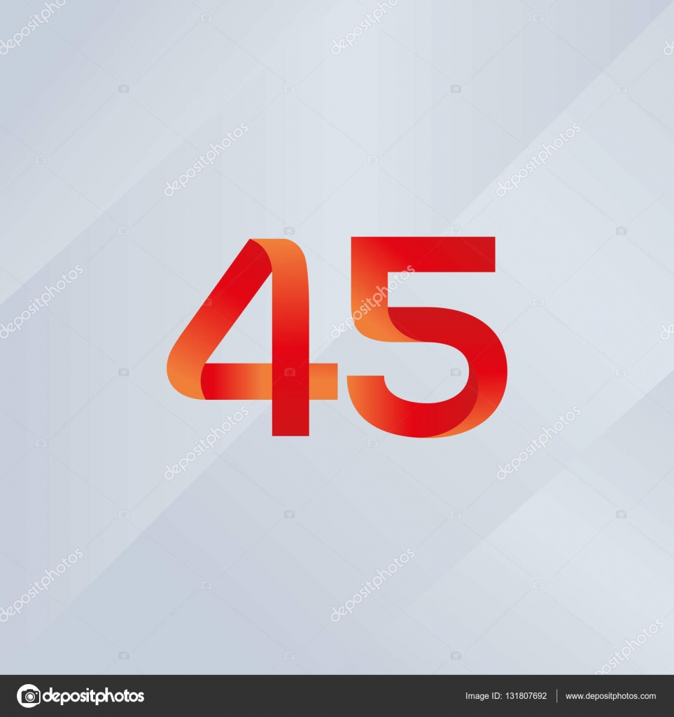 Número 45 Icono del logotipo Vector de stock #131807692 de ©brainbistro