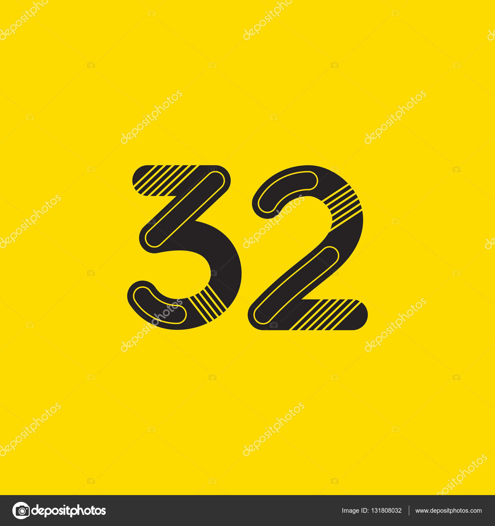 32 number Logo Icon Stock Vector by ©brainbistro 131808032