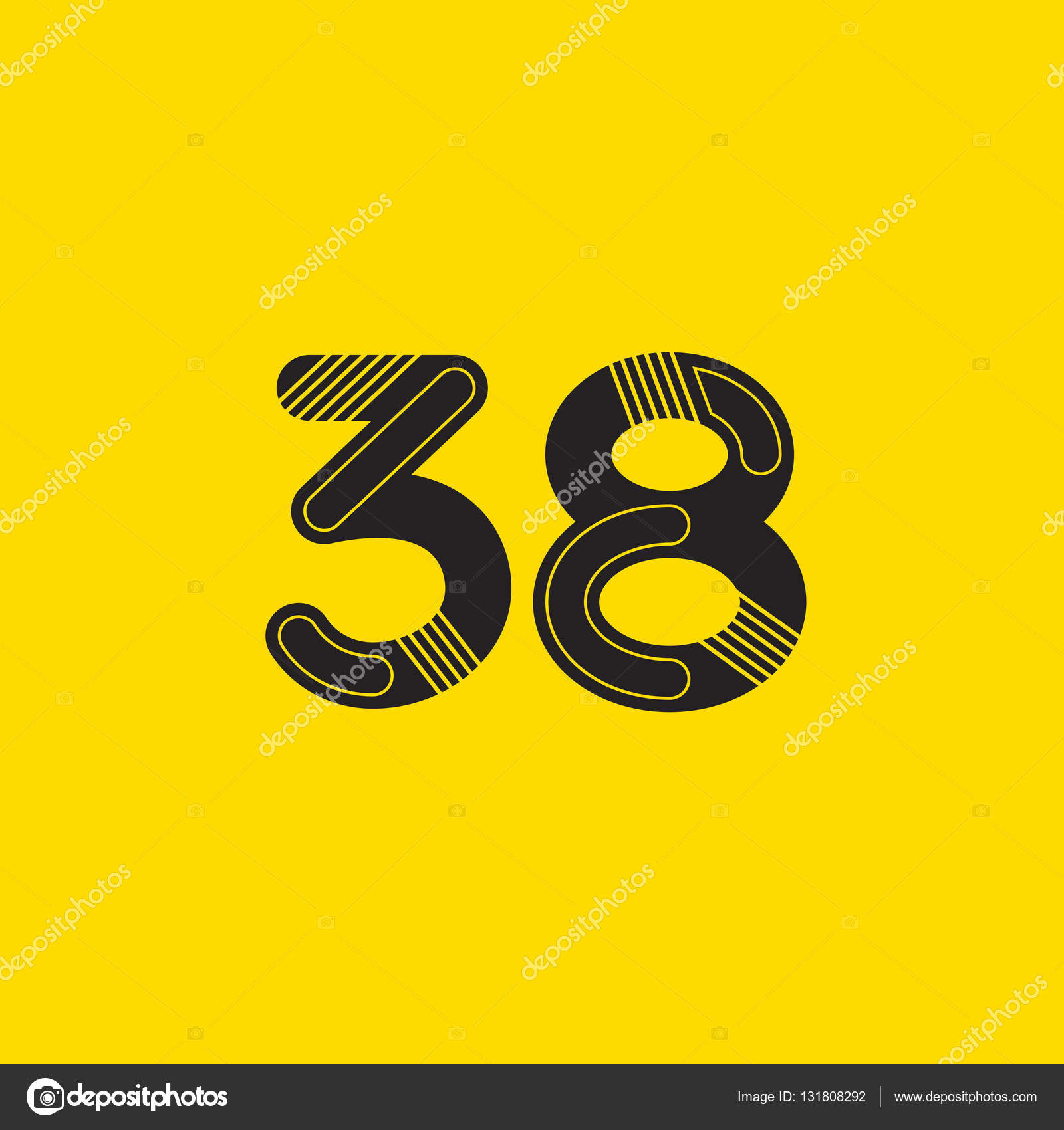 38 número icono del logotipo vector, gráfico vectorial © brainbistro ...