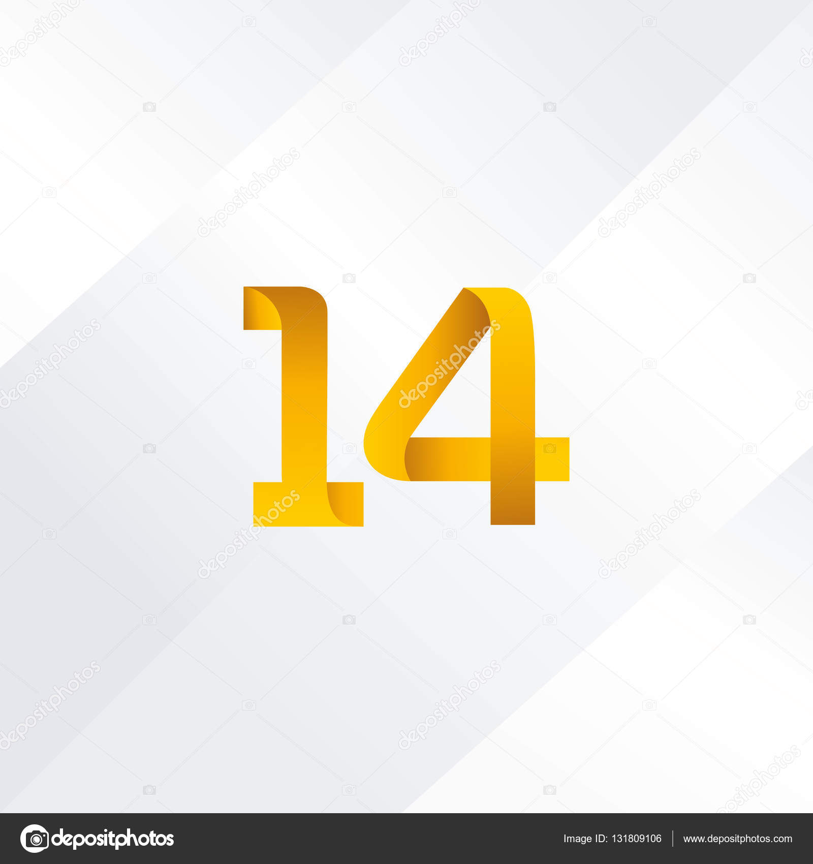 14 number Logo Icon Stock Vector Image by ©brainbistro #131809106
