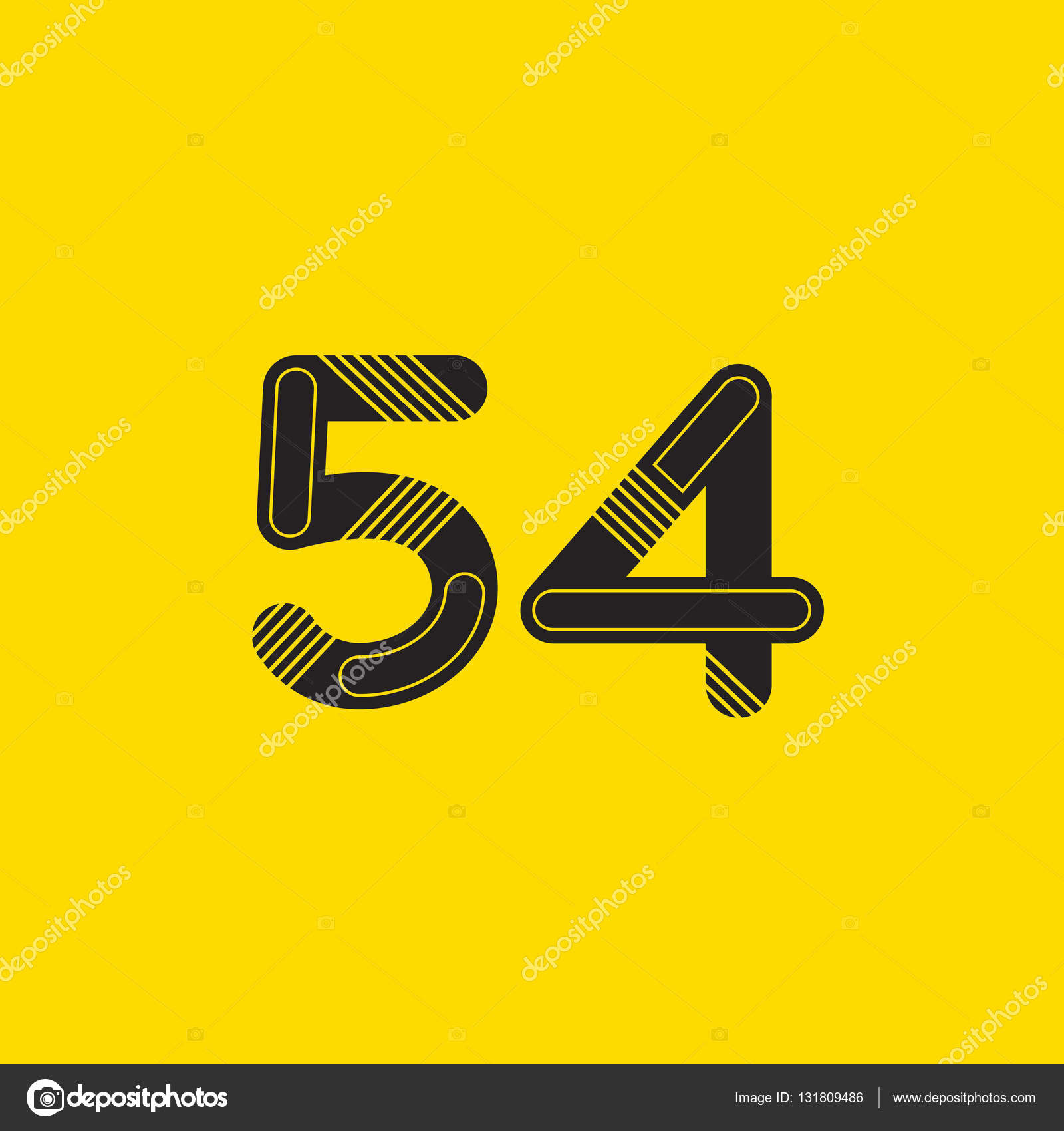 54 number Logo Icon — Stock Vector © brainbistro #131809486