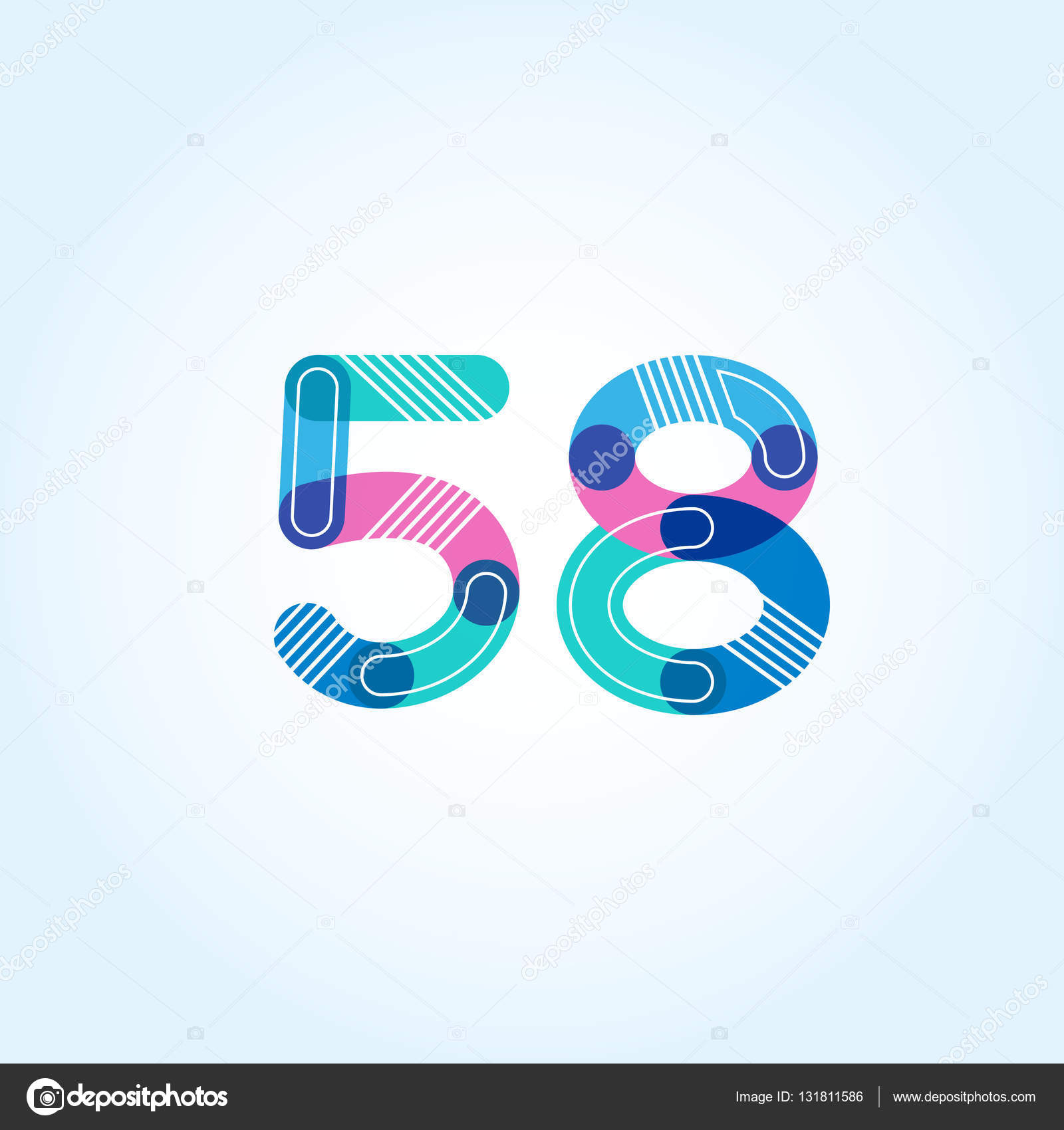 58 number Logo Icon — Stock Vector © brainbistro #131811586