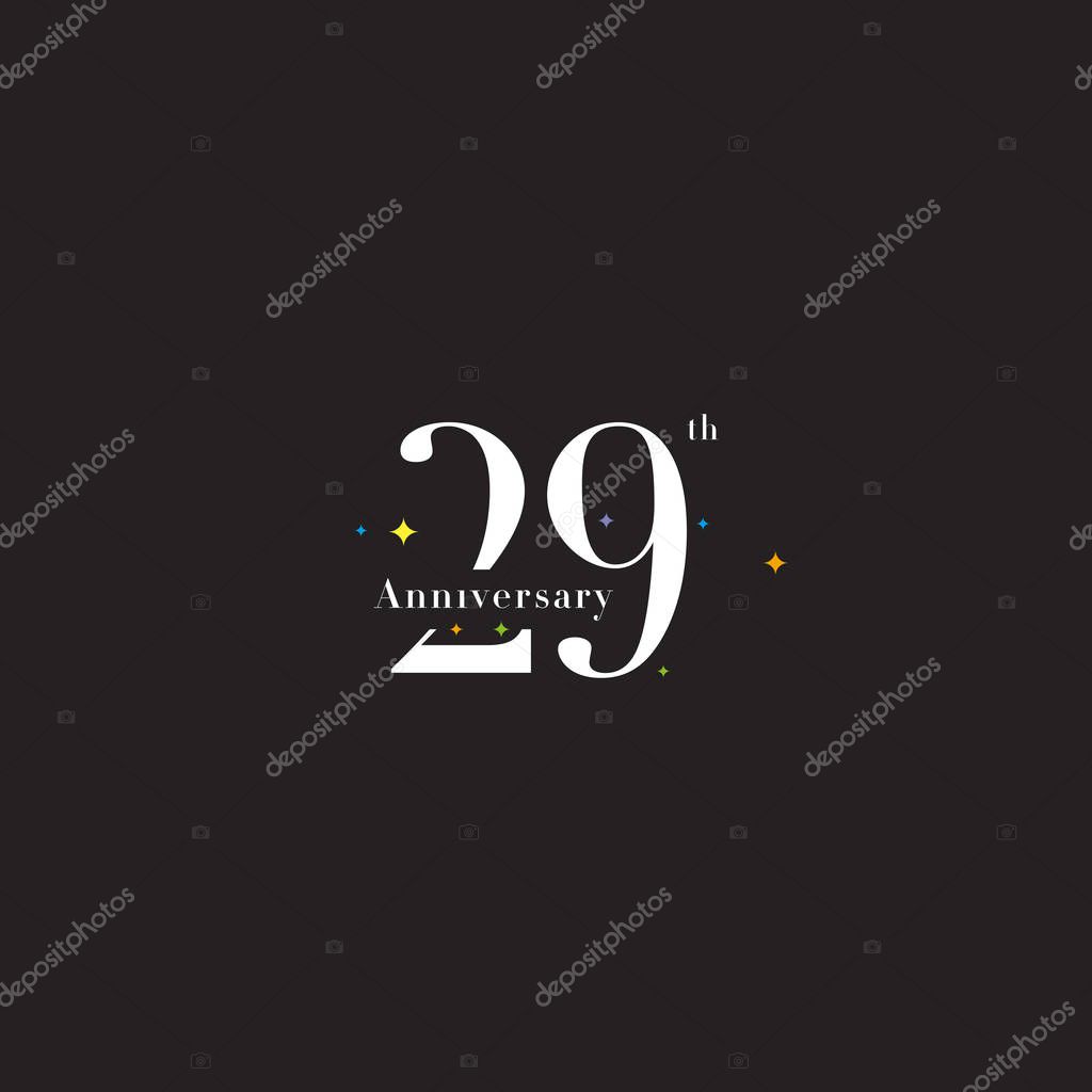 29th Anniversary logo icon — Stock Vector © brainbistro #131913796