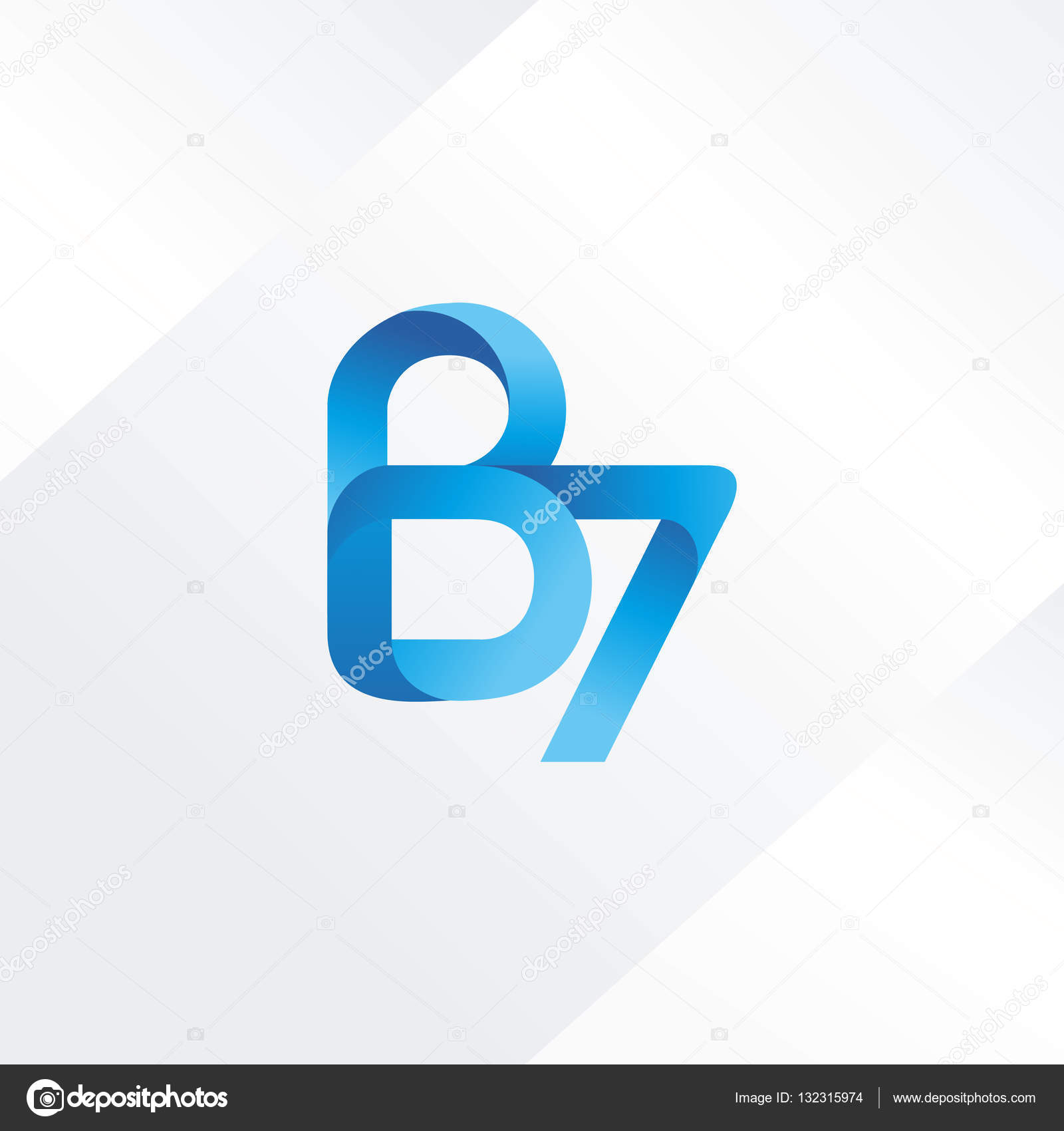 Letter and number logo B7 Stock Vector Image by ©brainbistro #132315974