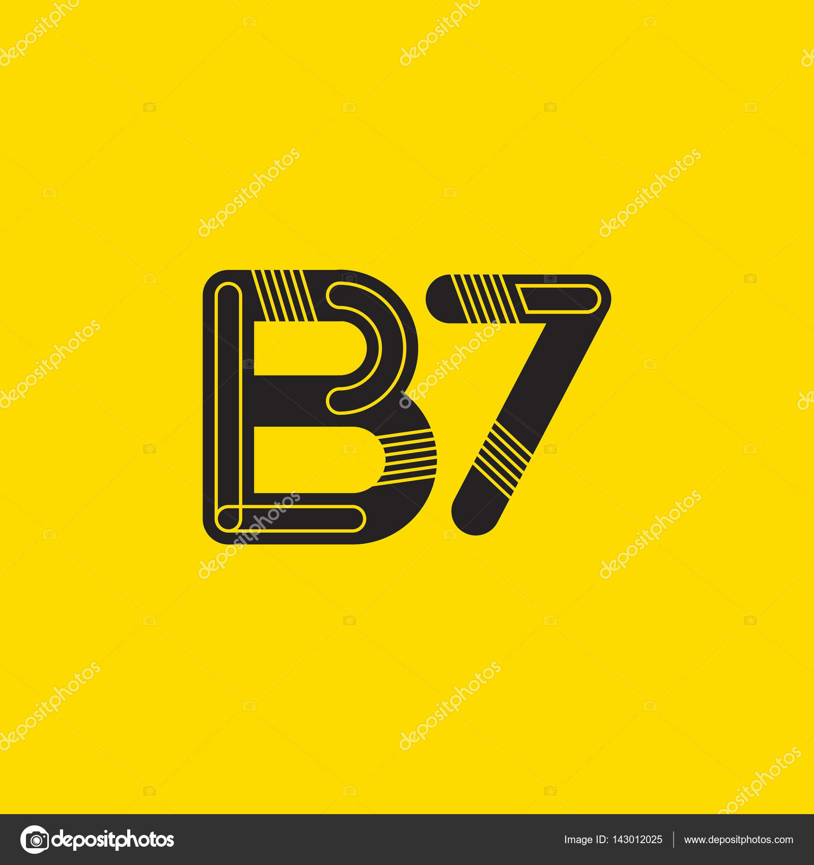 B7 letter and number logo icon — Stock Vector © brainbistro #143012025