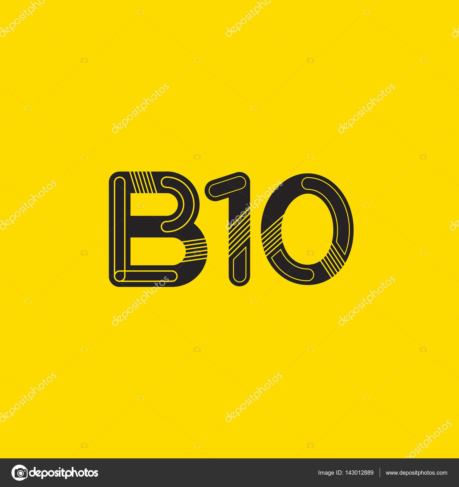 B10 letter and number logo icon Stock Vector by ©brainbistro 143012889