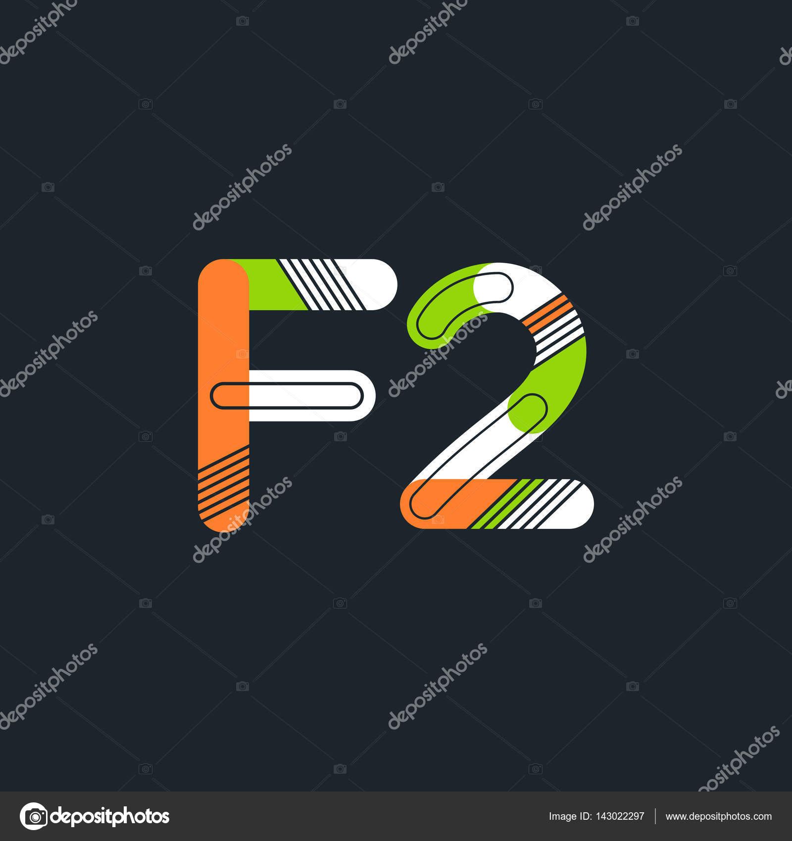 F2 letter and number logo icon Stock Vector Image by ©brainbistro ...