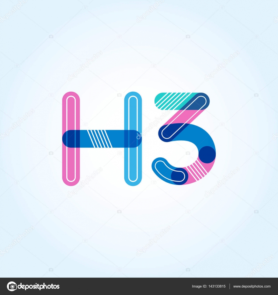 H3 letter and number logo icon — Stock Vector © brainbistro #143133815
