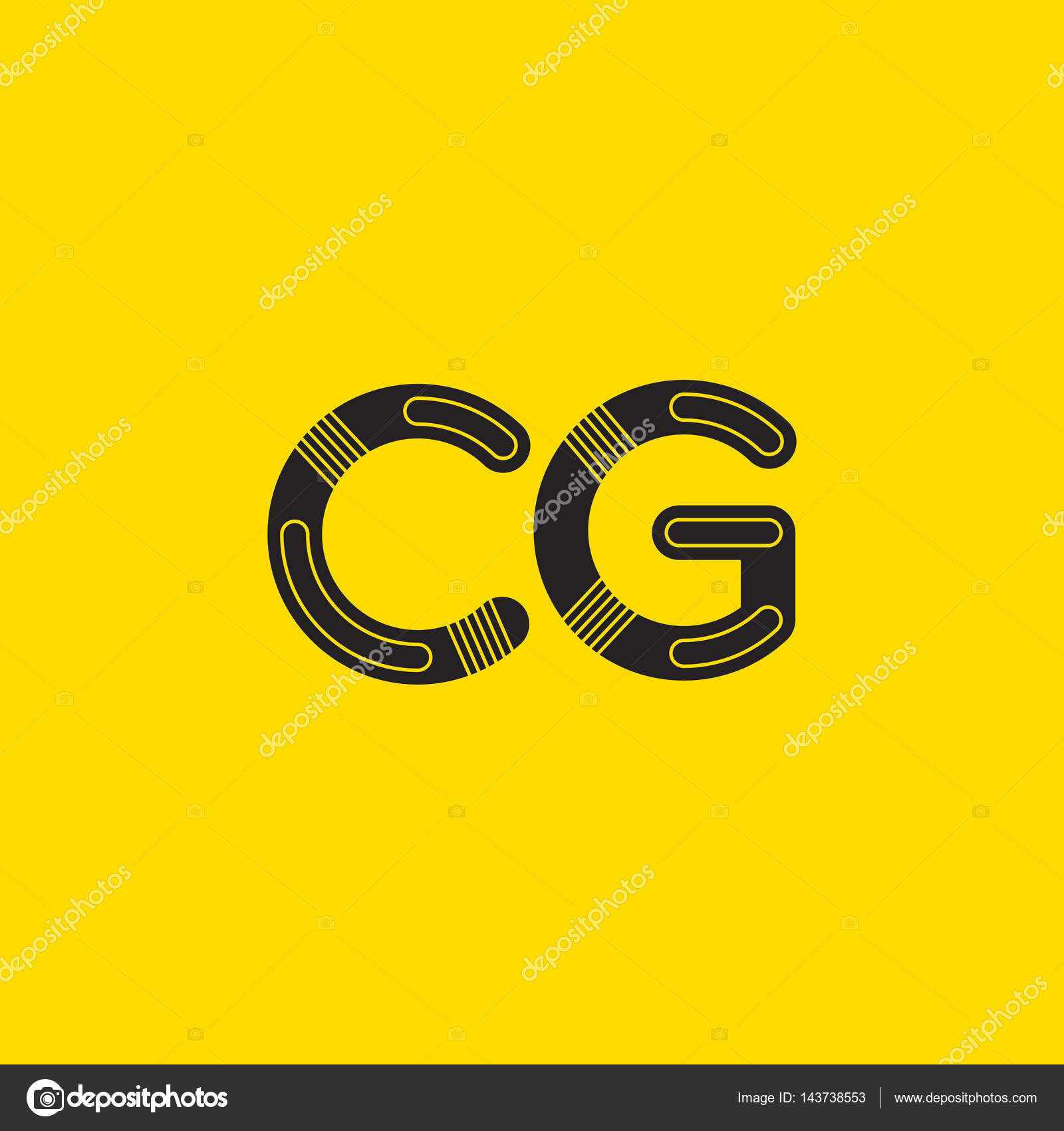 Connected Letters CG Logo ⬇ Vector Image by © brainbistro | Vector ...