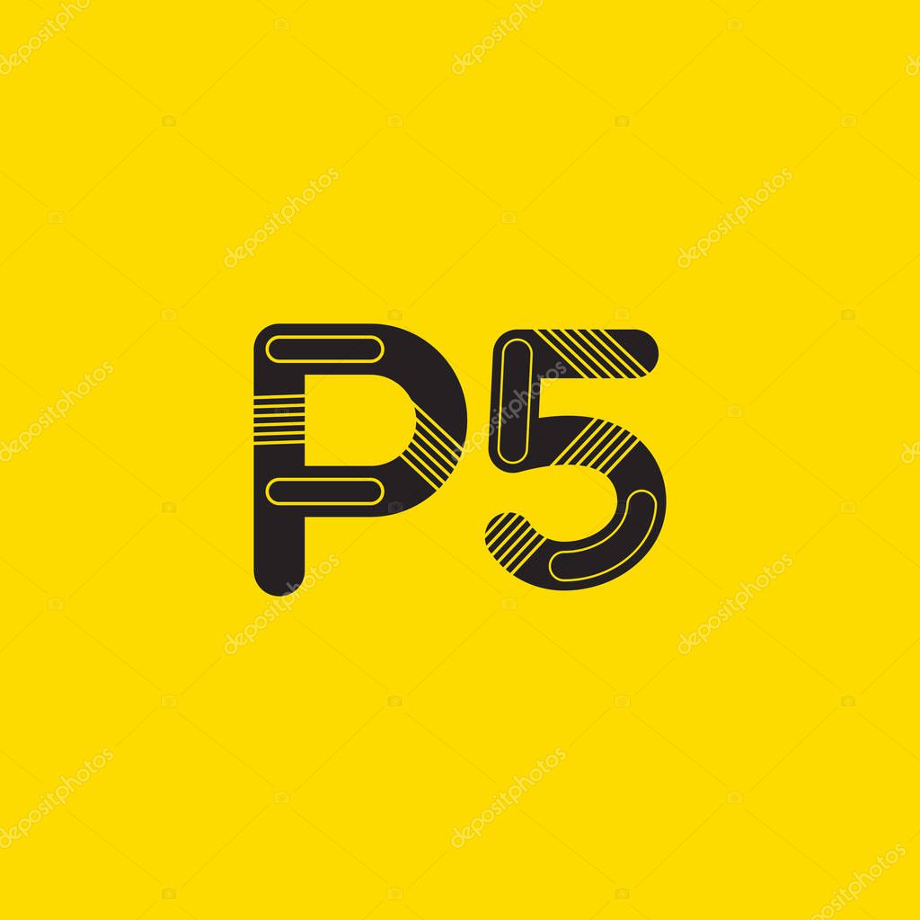 Letra y dígito logo P5 Vector de stock por ©brainbistro 144668929