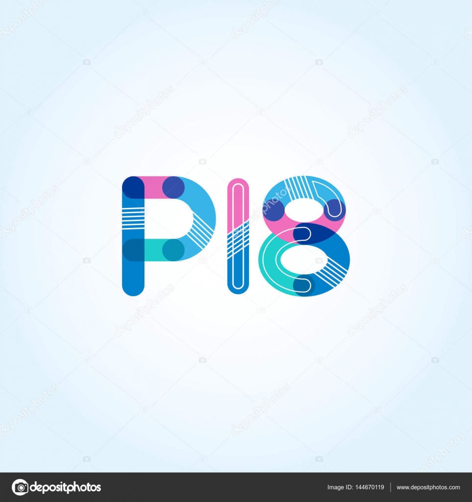 Letter and digit P18 logo — Stock Vector © brainbistro #144670119
