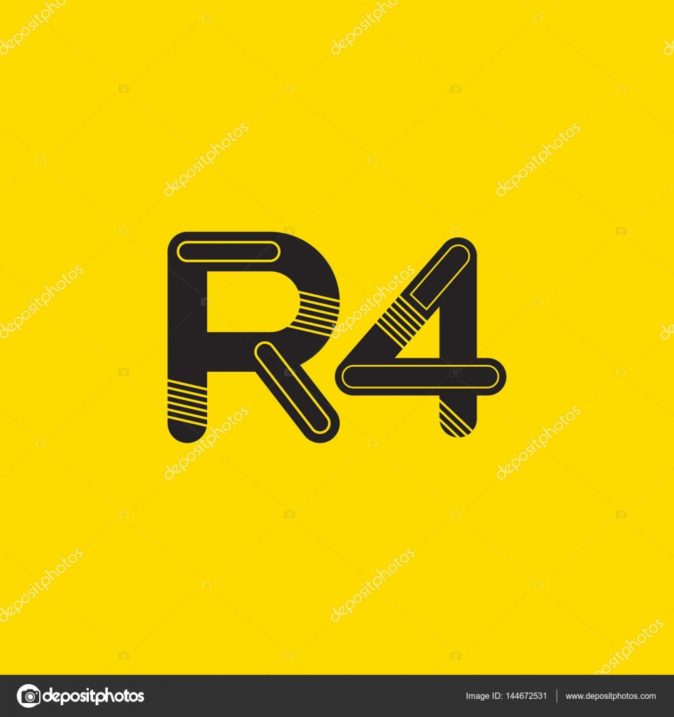Letra y dígito logotipo R4 Vector de stock por ©brainbistro 144672531