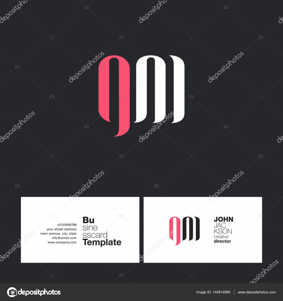 GM Letters Logo Business Card Stock Vector by ©brainbistro 144814899