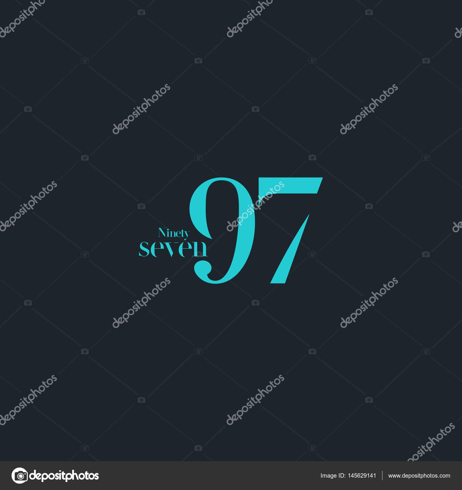 Ninety seven sign Logo — Stock Vector © brainbistro #145629141