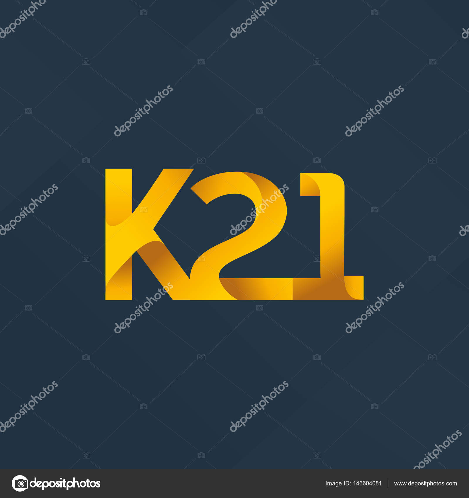 Logotipo da letra e do dígito K21 Vetor de ©brainbistro 146604081