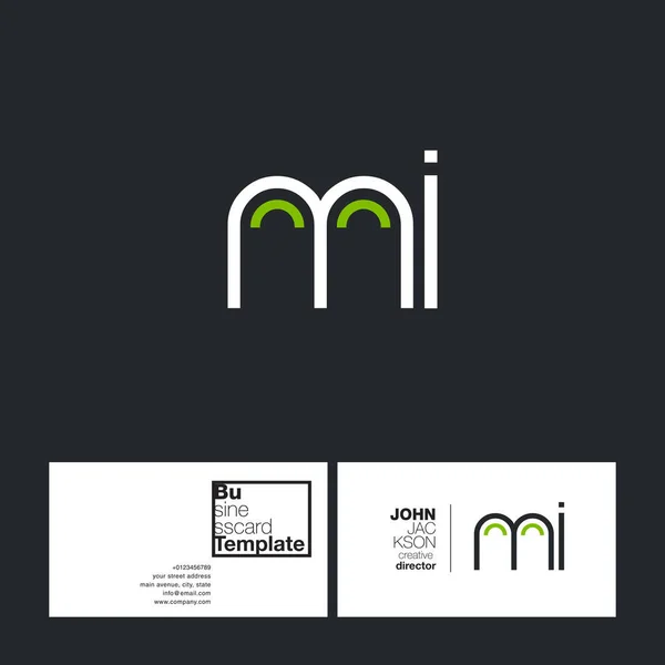 Letra mi logo imágenes de stock de arte vectorial | Depositphotos