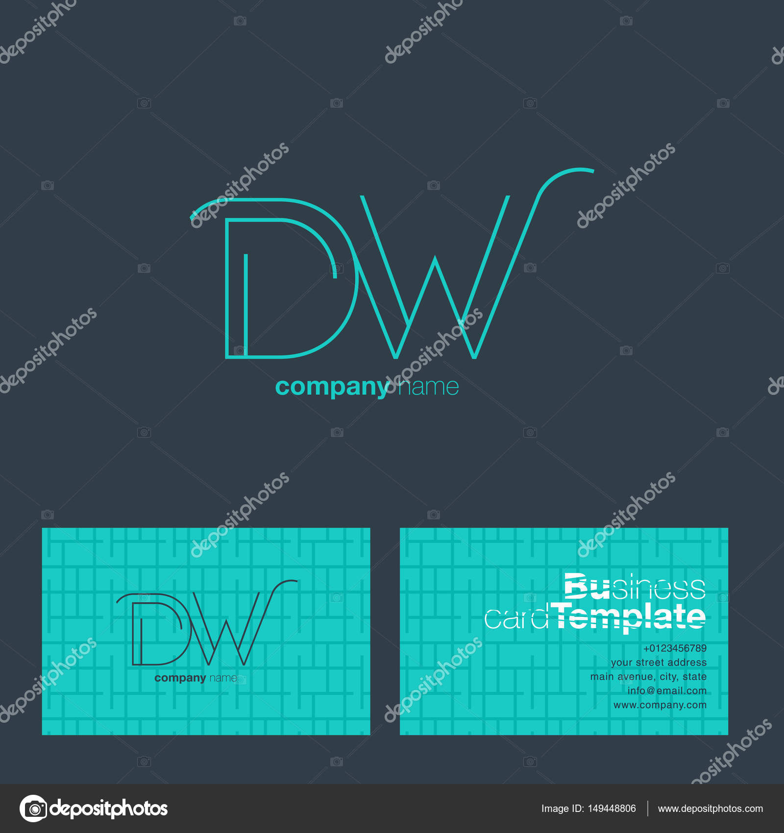 Line letter logo DW Stock Vector by ©brainbistro 149448806