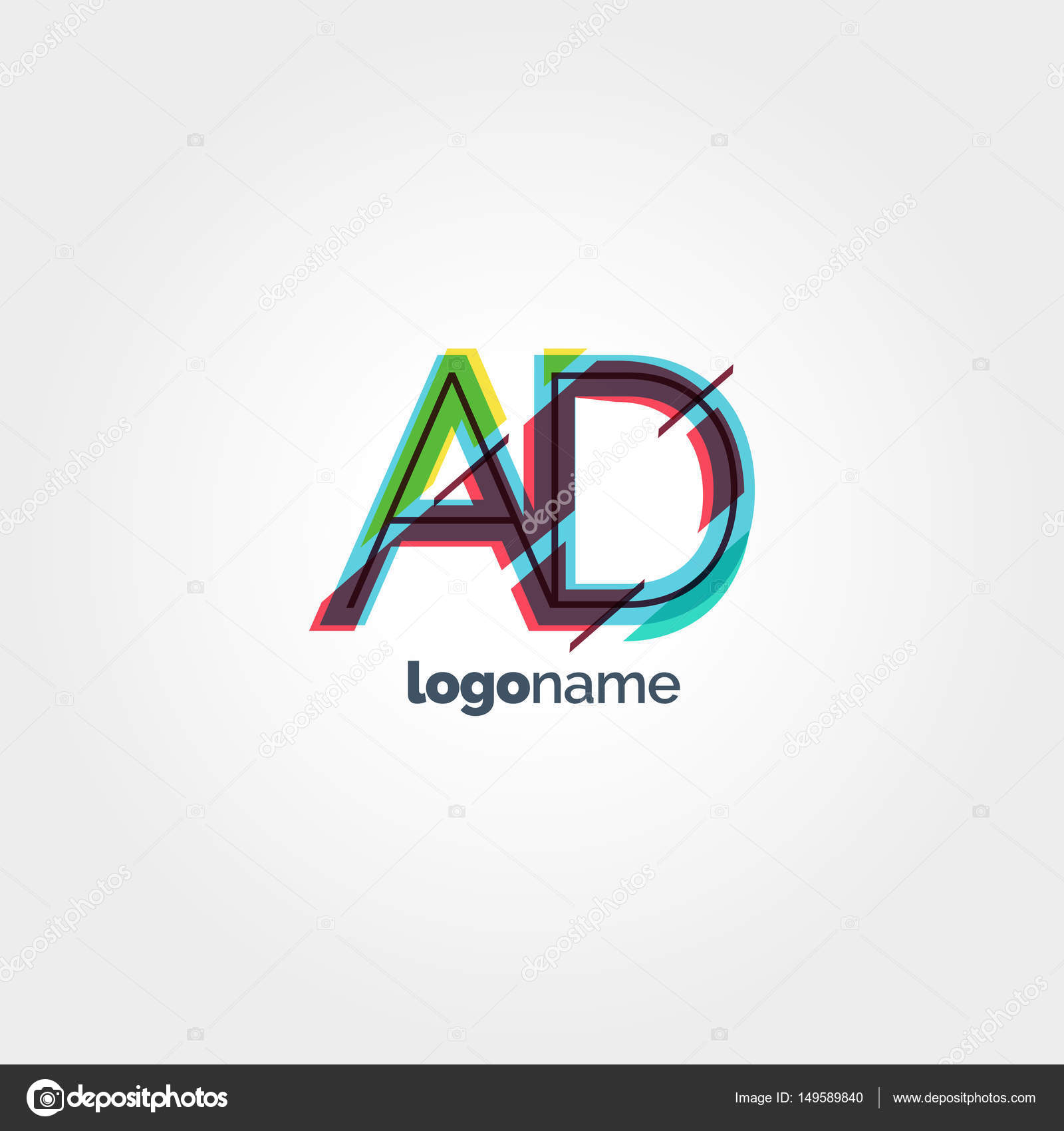 AD Letters Logo Template — Stock Vector © brainbistro #149589840