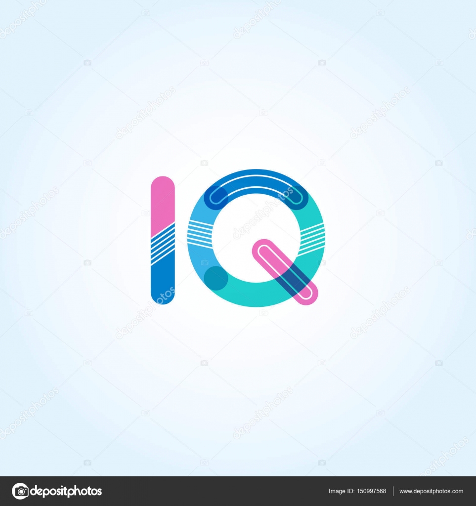 IQ connected letters logo ⬇ Vector Image by © brainbistro | Vector ...