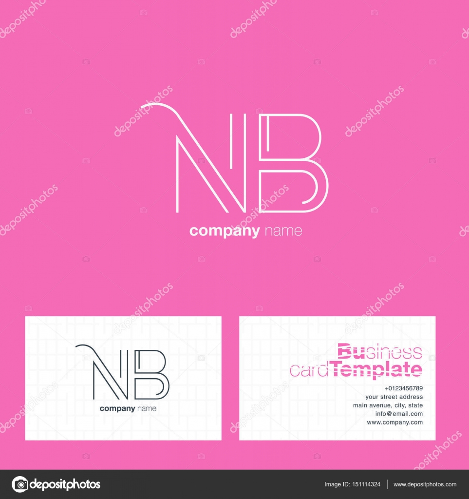 NB Letters Logo Business Card Stock Vector Image by ©brainbistro #151114324