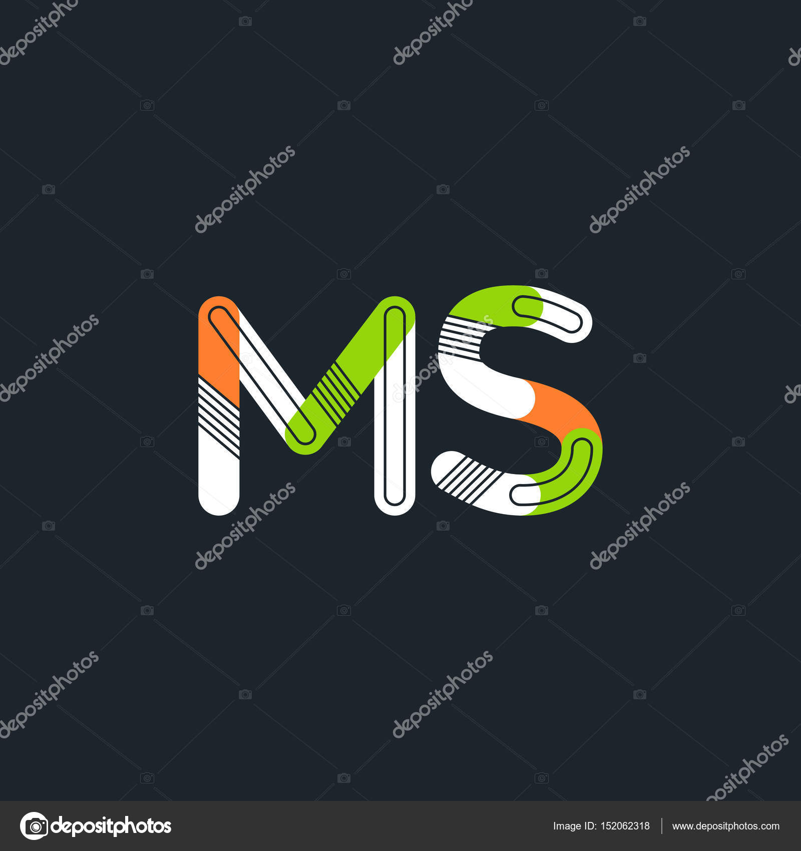 MS connected letters logo — Stock Vector © brainbistro #152062318