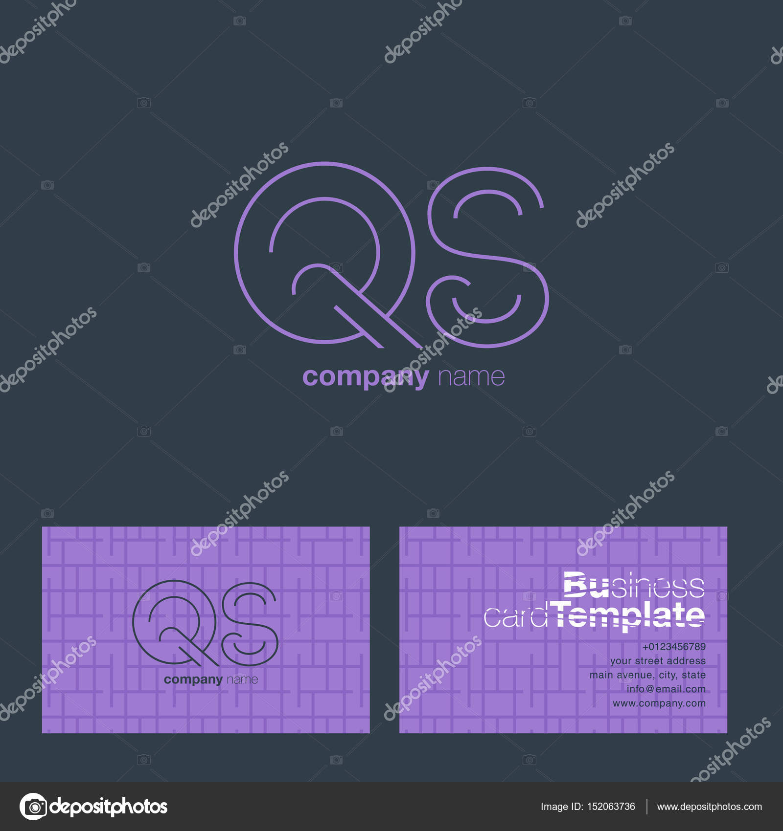 QS Letters Logo Business Card Stock Vector Image by ©brainbistro #152063736