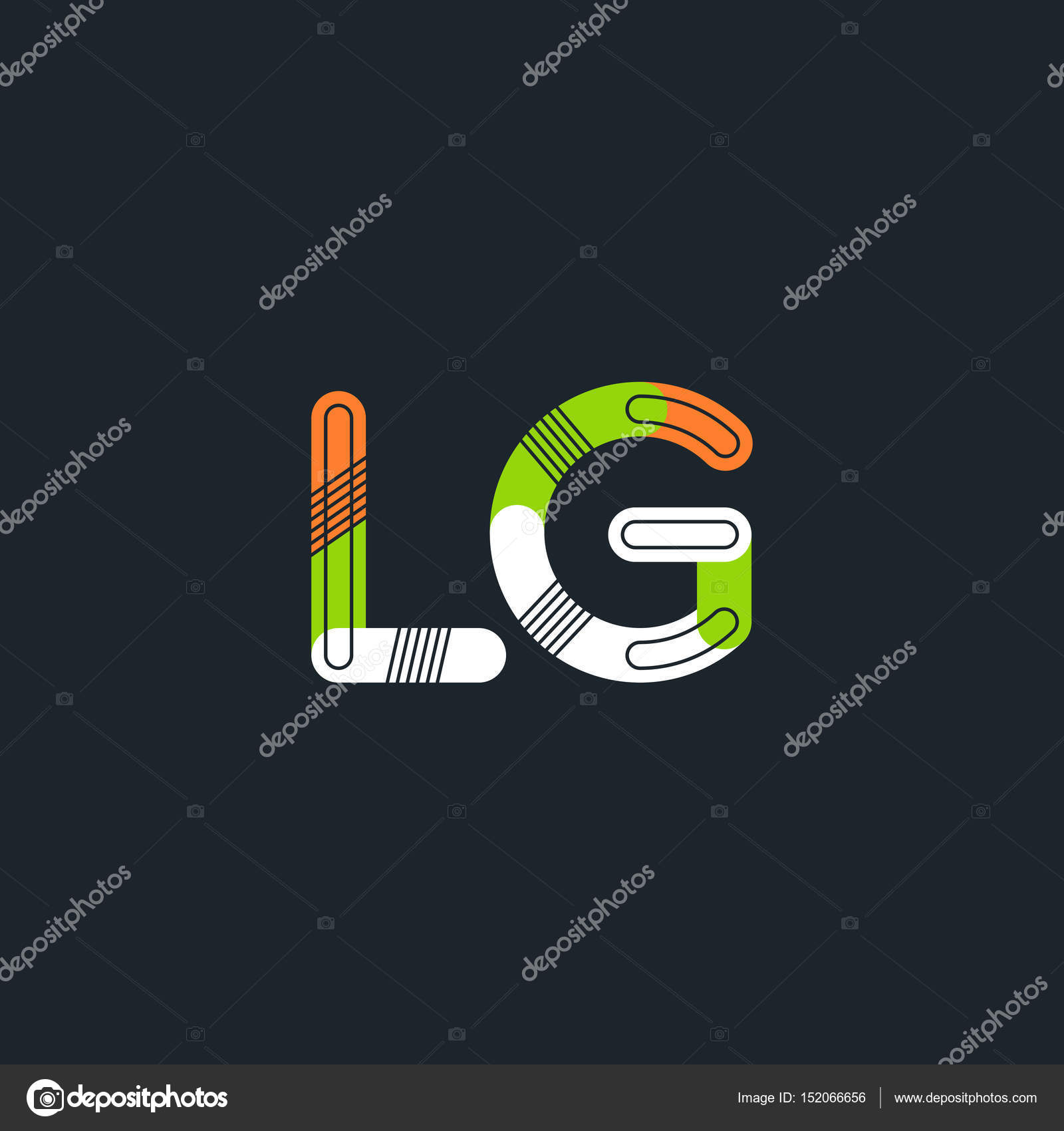 LG letras conectadas logo — Vector de stock © brainbistro #152066656