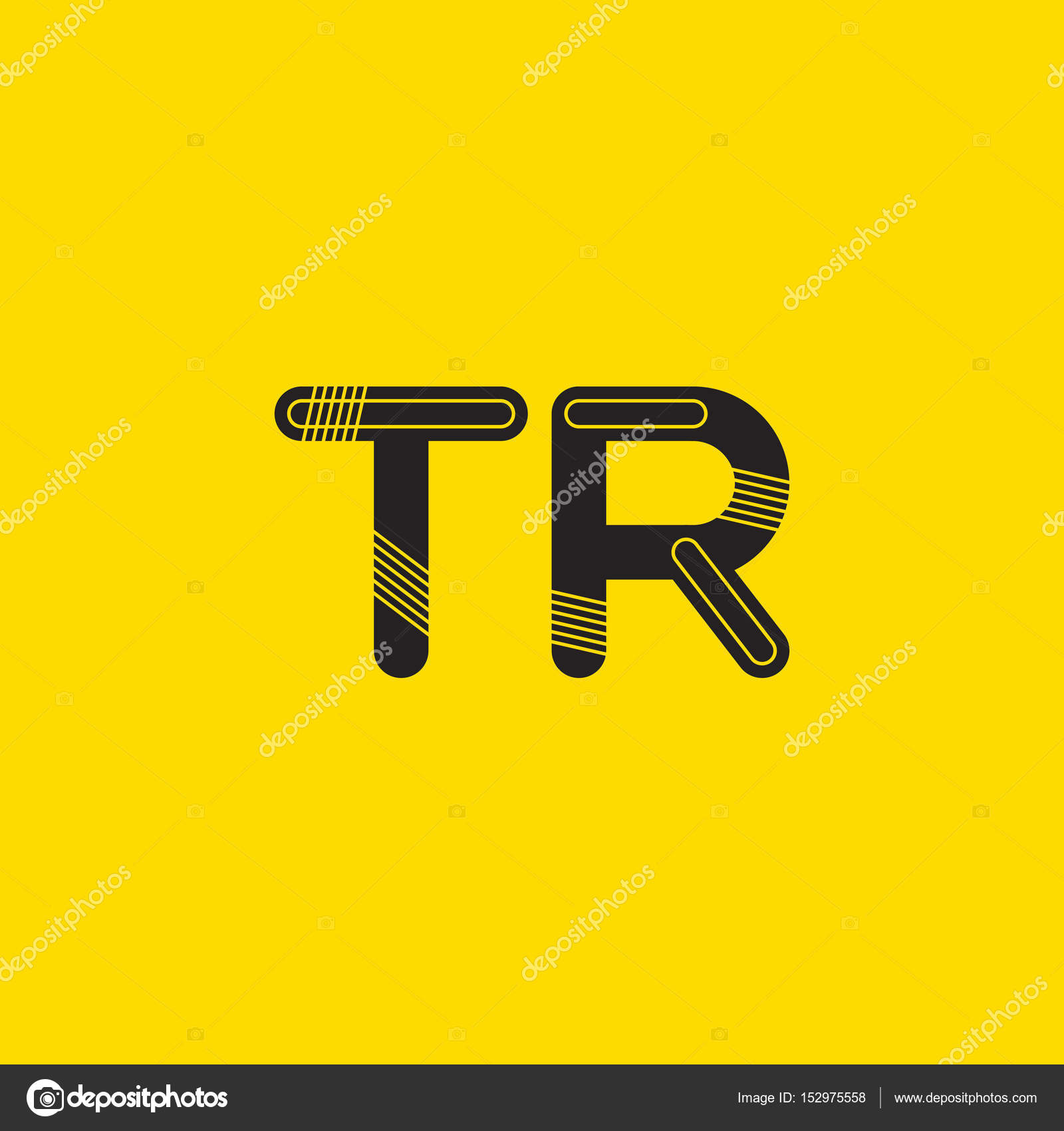 TR letras conectadas logo Vector de stock #152975558 de ©brainbistro