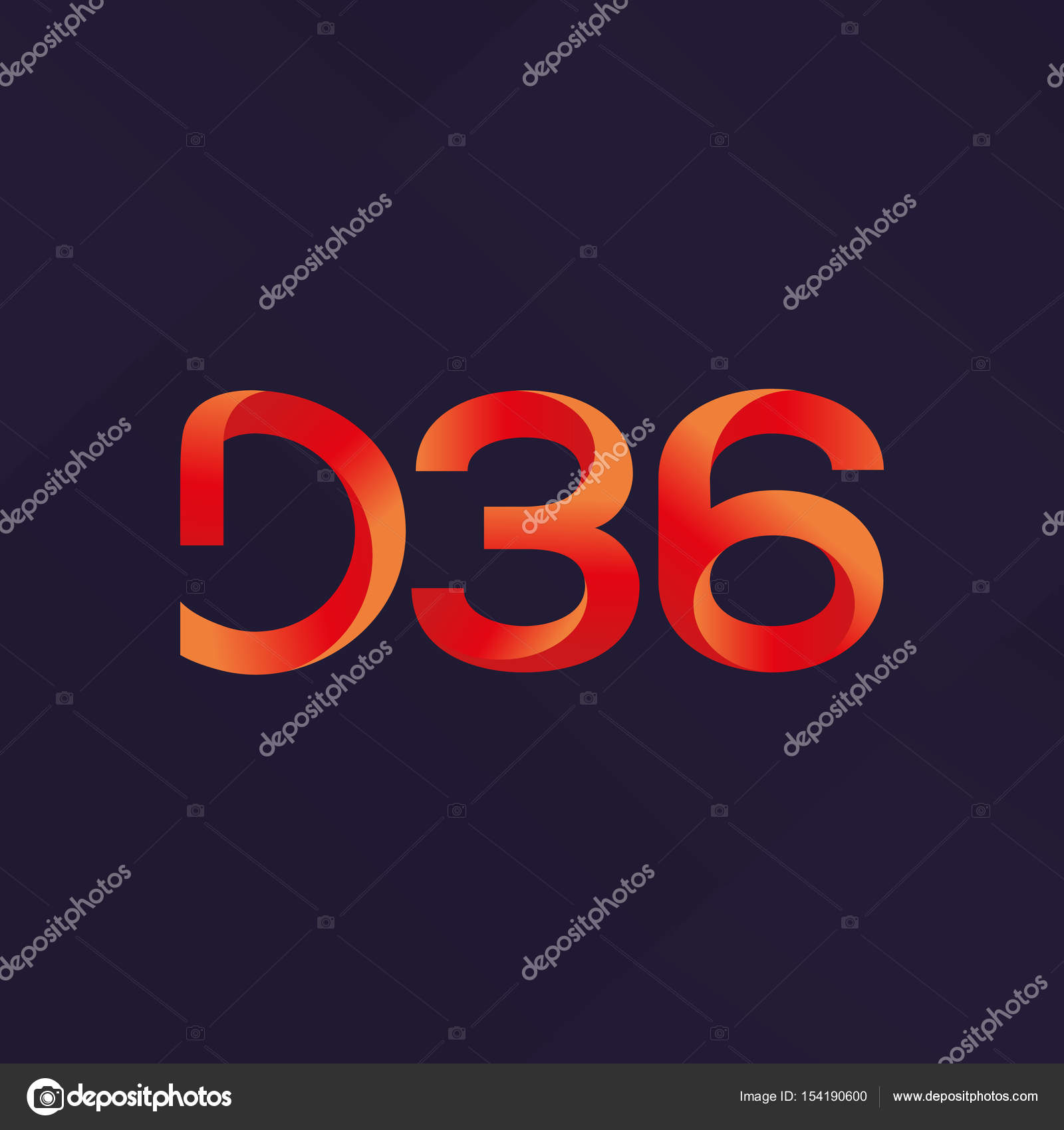 Letter and number logo D36 Stock Vector by ©brainbistro 154190600