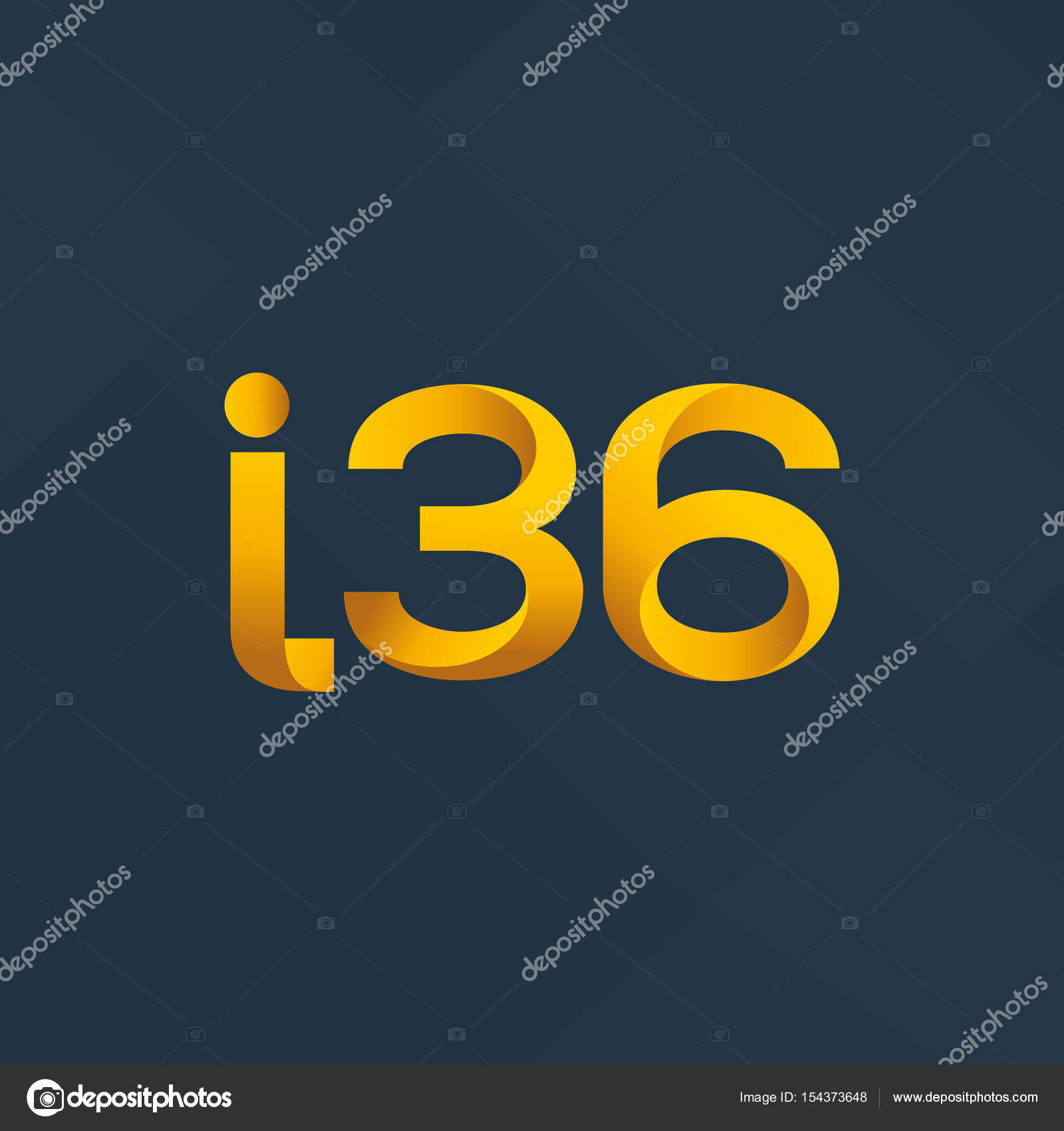 Letter and number logo I36 — Stock Vector © brainbistro #154373648