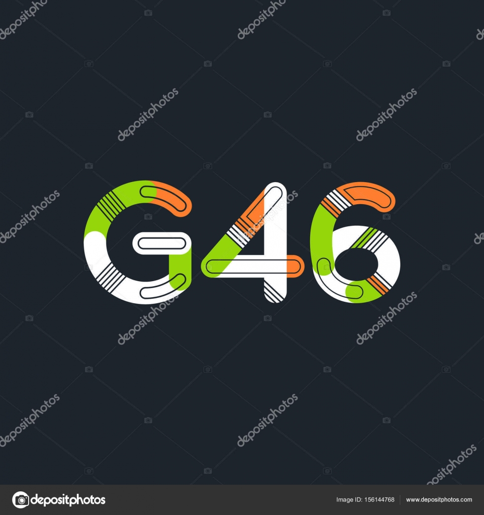 Letter and digit G46 — Stock Vector © brainbistro #156144768