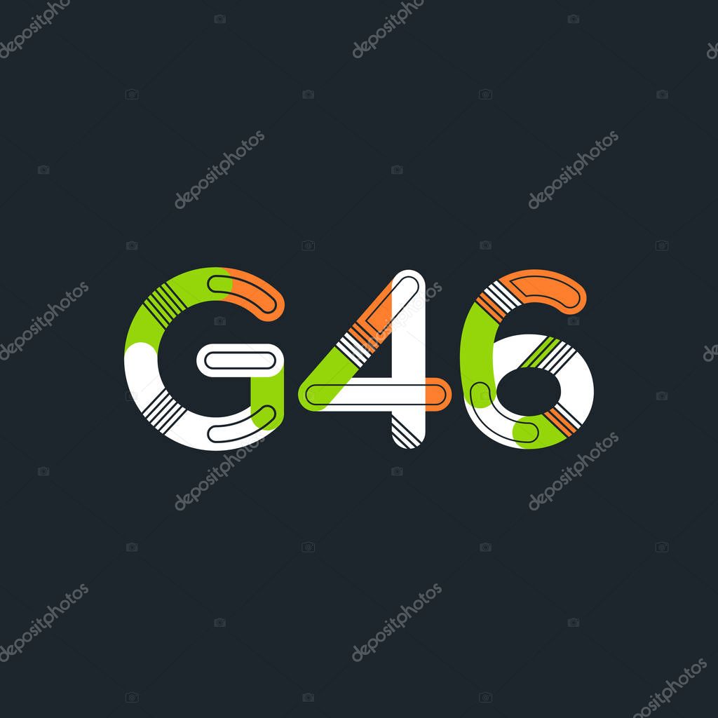 Letter and digit G46 — Stock Vector © brainbistro #156144768