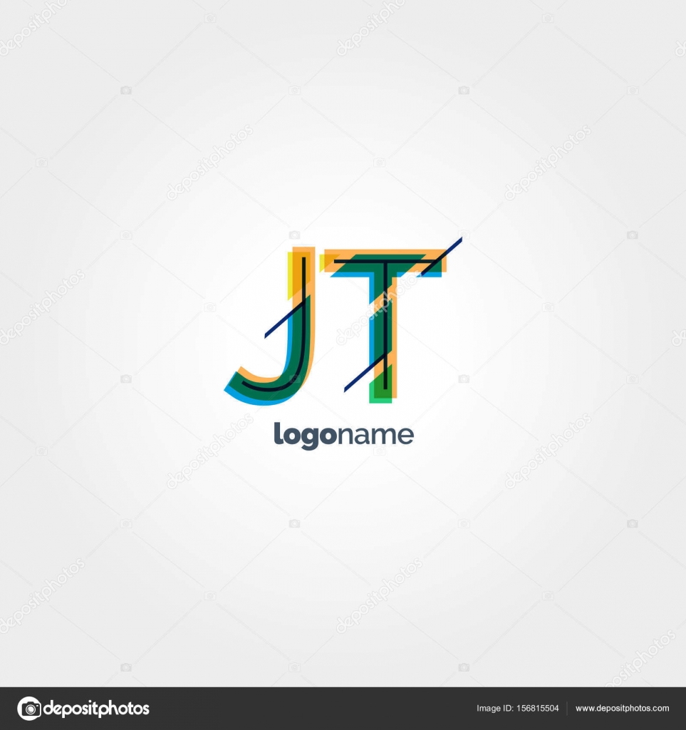 JT multicolour letters logo — Stock Vector © brainbistro #156815504