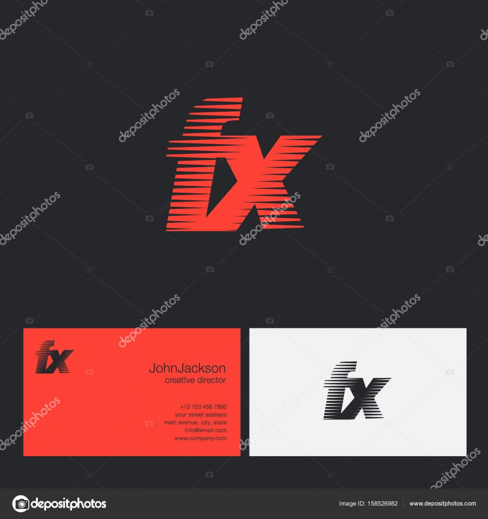 FX letras conectadas logo Vector de stock por ©brainbistro 158526982