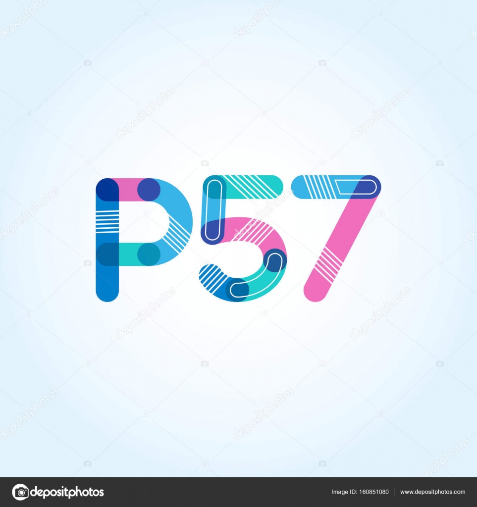 Letter and digit logo P57 — Stock Vector © brainbistro #160851080