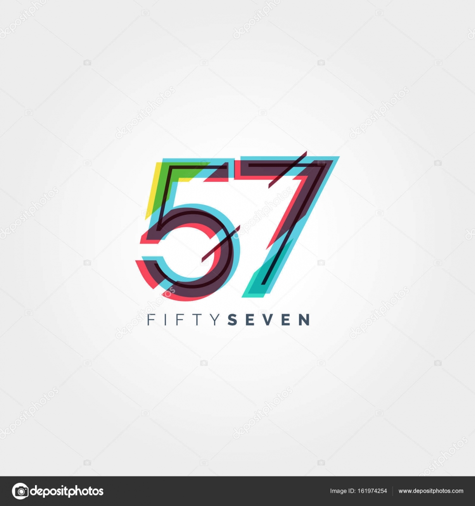 Digit contemporary number 57 logo Stock Vector Image by ©brainbistro ...