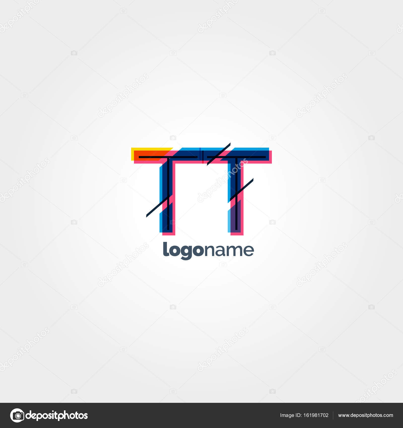 TT letras conectadas logo Vector de stock por ©brainbistro 161981702