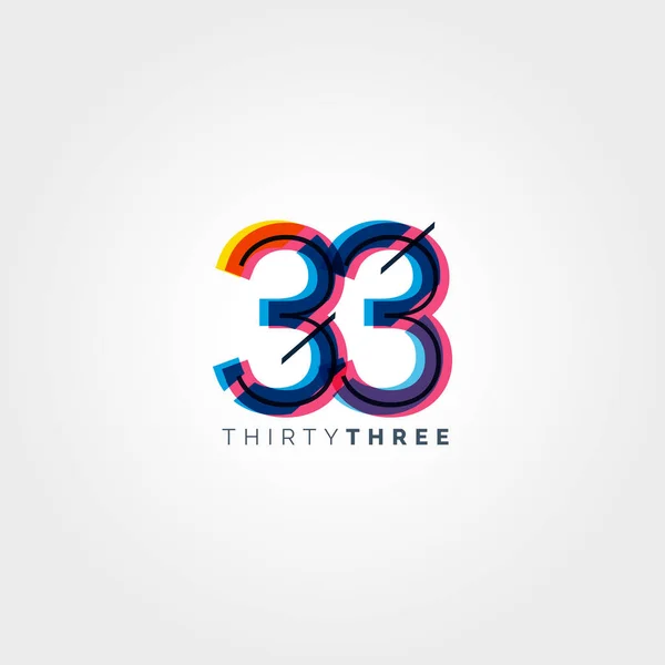 Digit contemporary number 33 logo — Stock Vector © brainbistro #161975220