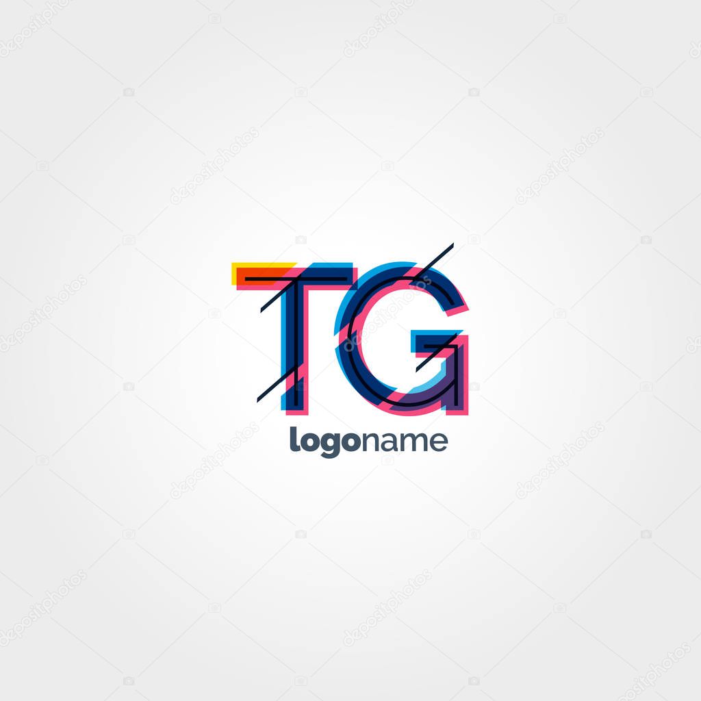 TG letras conectadas logo Vector de Stock de ©brainbistro 161981000
