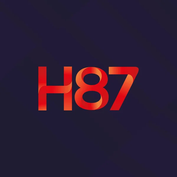Logotipo de letra y número H87 2023